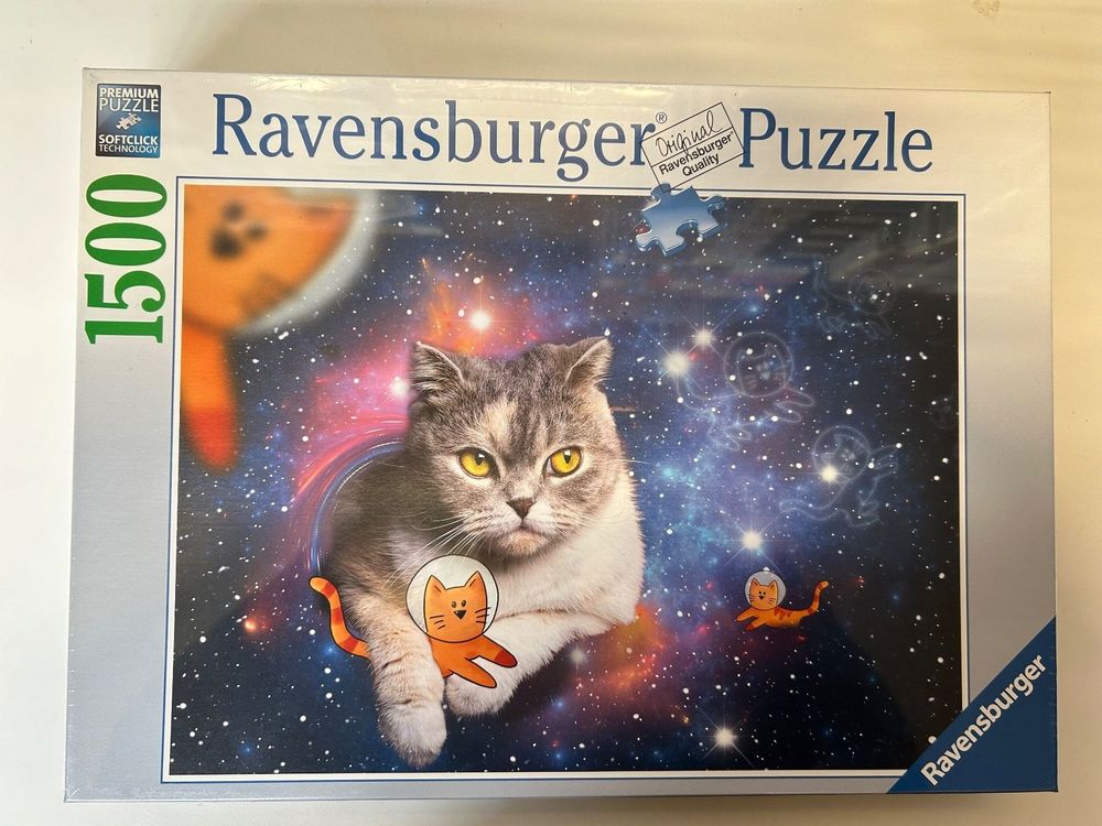 Neu - Ravensburger Puzzle 1500 "Katzen fliegen im Weltall" | Kaufen auf Ricardo