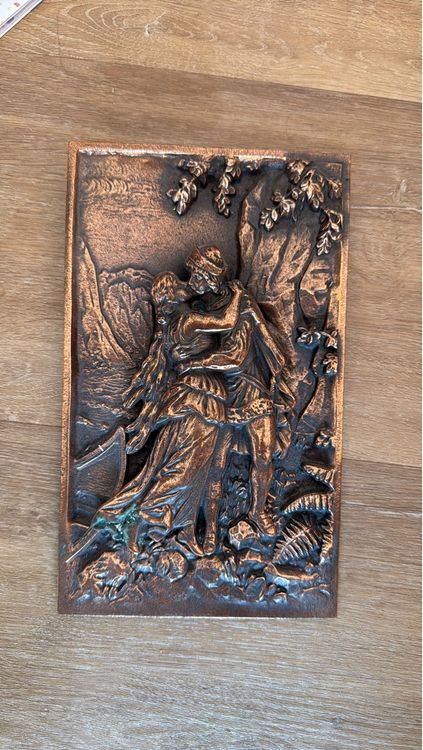 Antikes Bronze Relief, Wandbild, Jagd, signiert (Gebraucht) in Heimberg für CHF 70 – mit ...