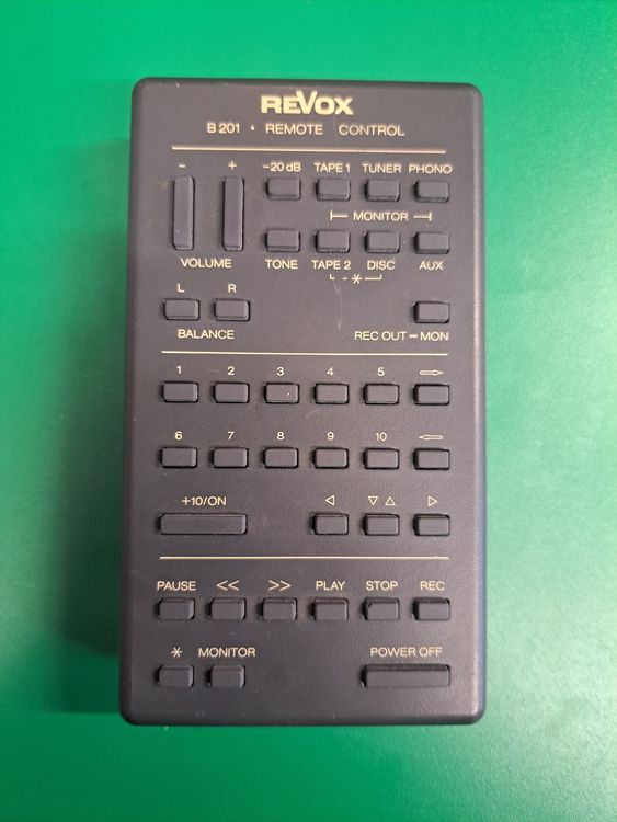 Revox B201 Vintage Original Fernbedienung Remote Control (Gebraucht) in ...