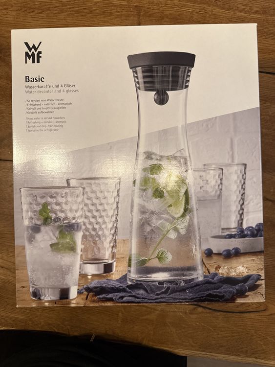 WMF Basic Wasserkaraffe mit 4 Gläsern (Neu und originalverpackt) in ...