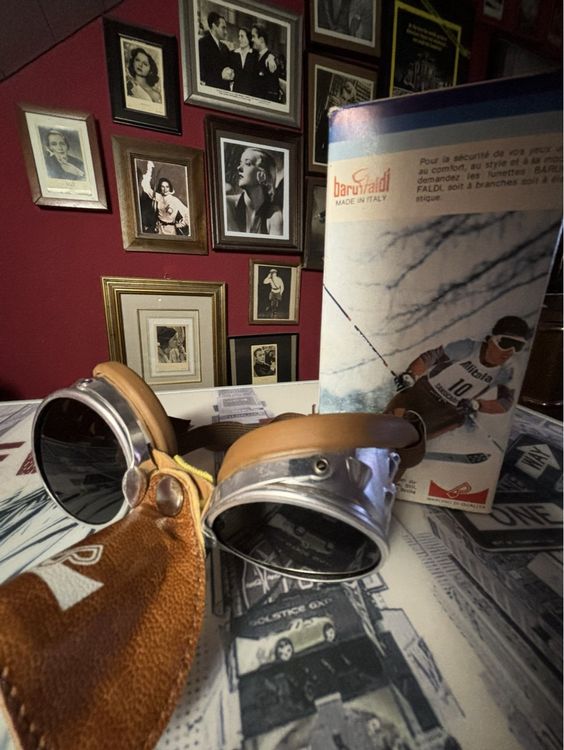 Vintage ski/ climbing goggles/ “BARUFFALDI”, ca 1959! RARE! (Neu ...