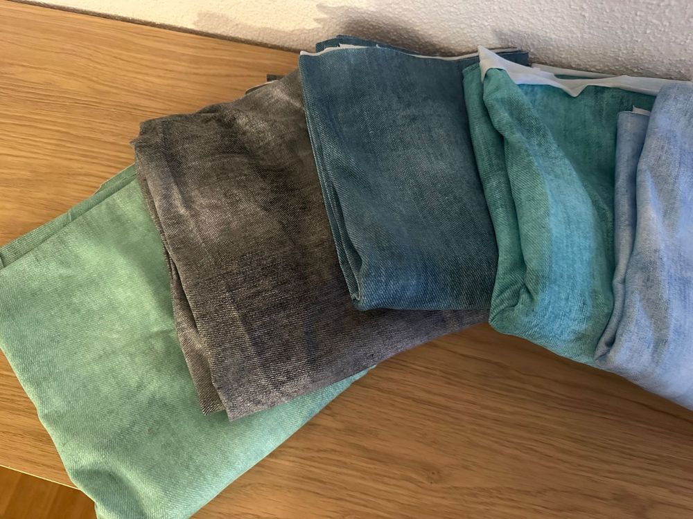 Stoff-Paket (Jeansoptik-Jersey, Staghorn,Stoffduo,Paul&Clara (Neu ...