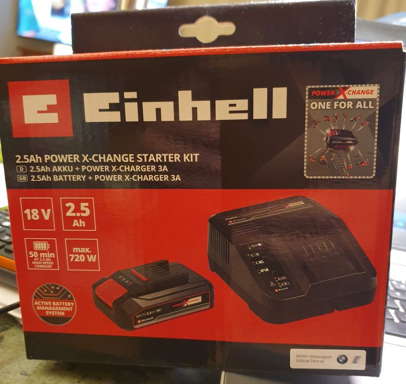 Einhell 2.5Ah Akku + Power X-Charger 3A Fabrikneu in OVP (Neu und ...