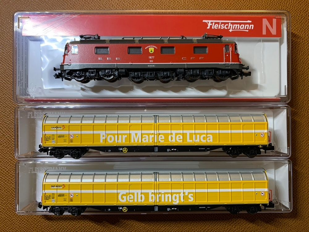 Fleischmann N 734122 + 838322 Re 6/6 11677 SBB Zug DC Analog | Kaufen ...