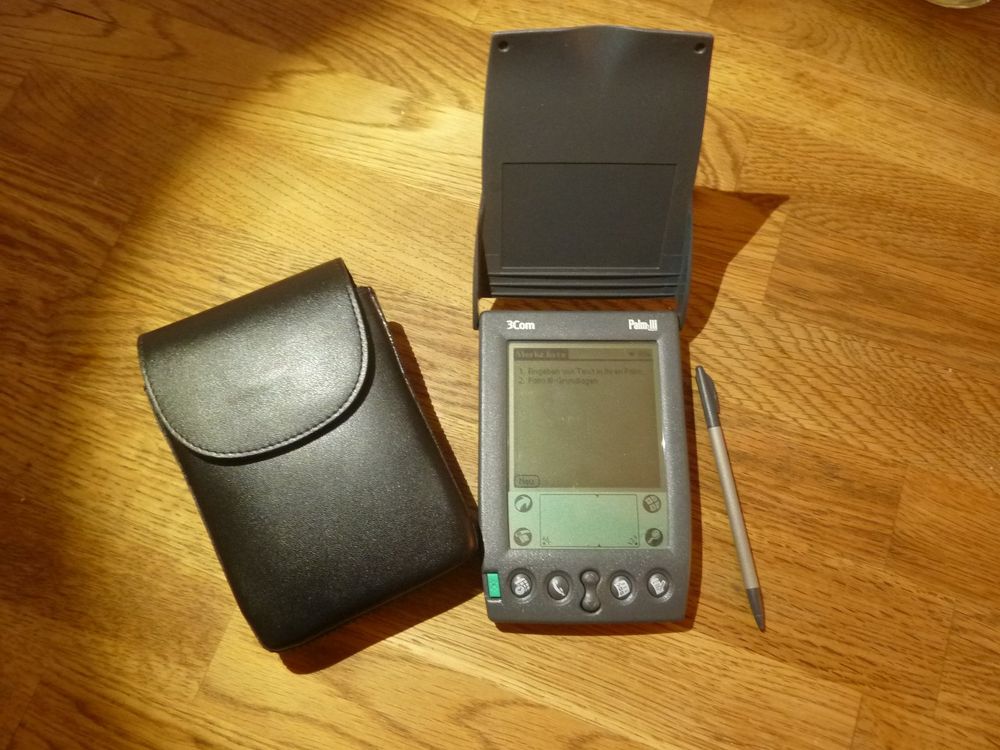 Palm III 3com Handheld PDA gut in Funktion Lederetui (Gebraucht) in Hochfelden für CHF 31 – mit ...