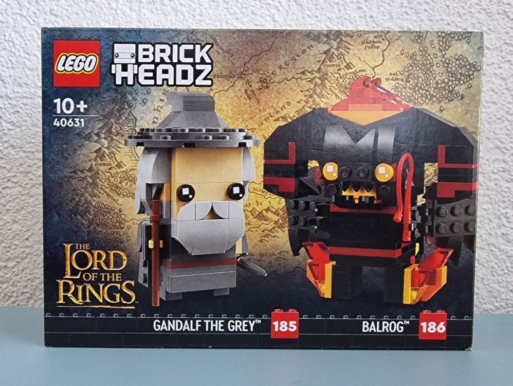 Lego Brickheadz Lord Rings 40631 Gandalf the Gray Balrog (Neu und ...