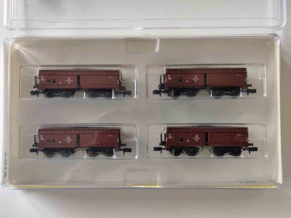 Erzwagen-Set 4 teilig mit Kohleladung der DR von Minitrix N (Neu und ...