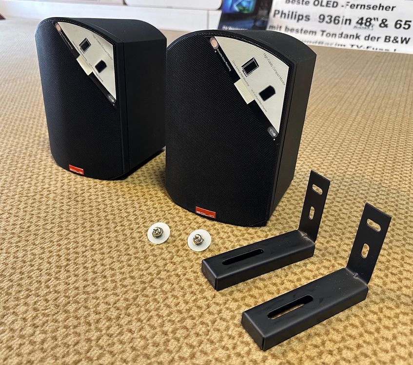 1 Paar B&W-Boxen "Solid Rock HCM2" mit Wandhalterungen (Gebraucht) in ...