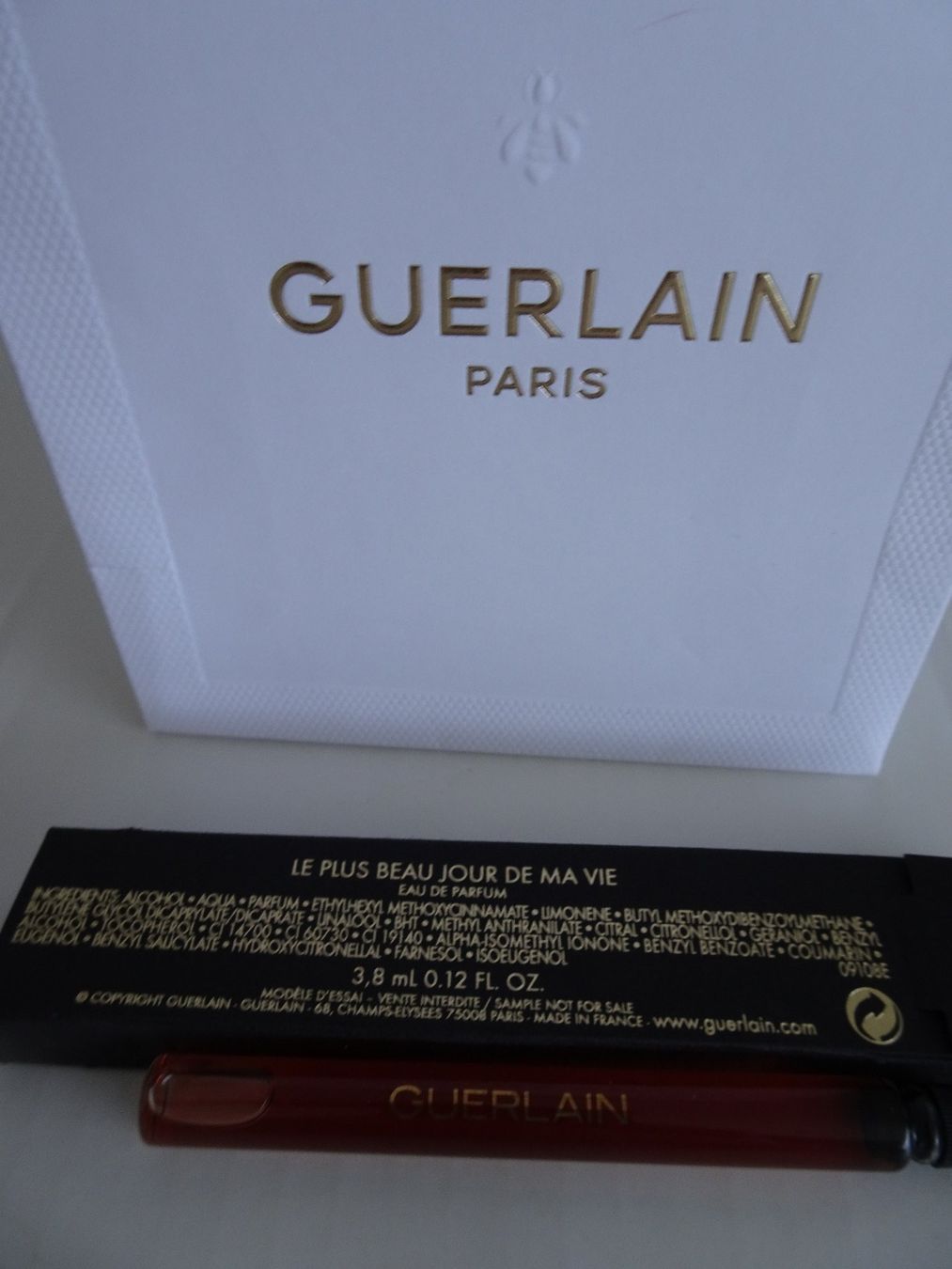 GUERLAIN PARFUM LE PLUS BEAU JOUR 3.8ml SAMPLE ART & MATIERE (Neu ...