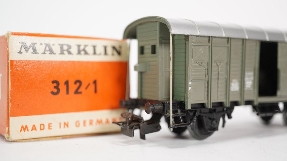e37 Märklin 312/1 SBB GüterWg K3 grau breite Vorentkupplung (Gebraucht ...