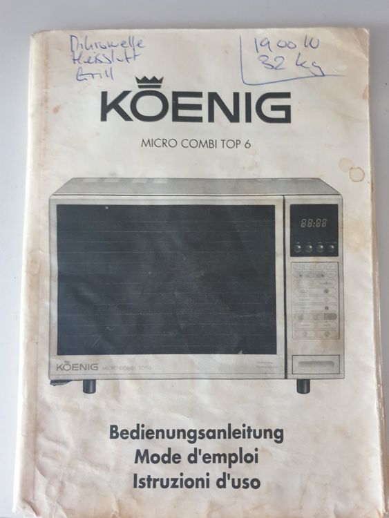 Mikrowelle/Heissluft/Grill - KOENIG Micro Combi Top 6 (Gebraucht) in ...