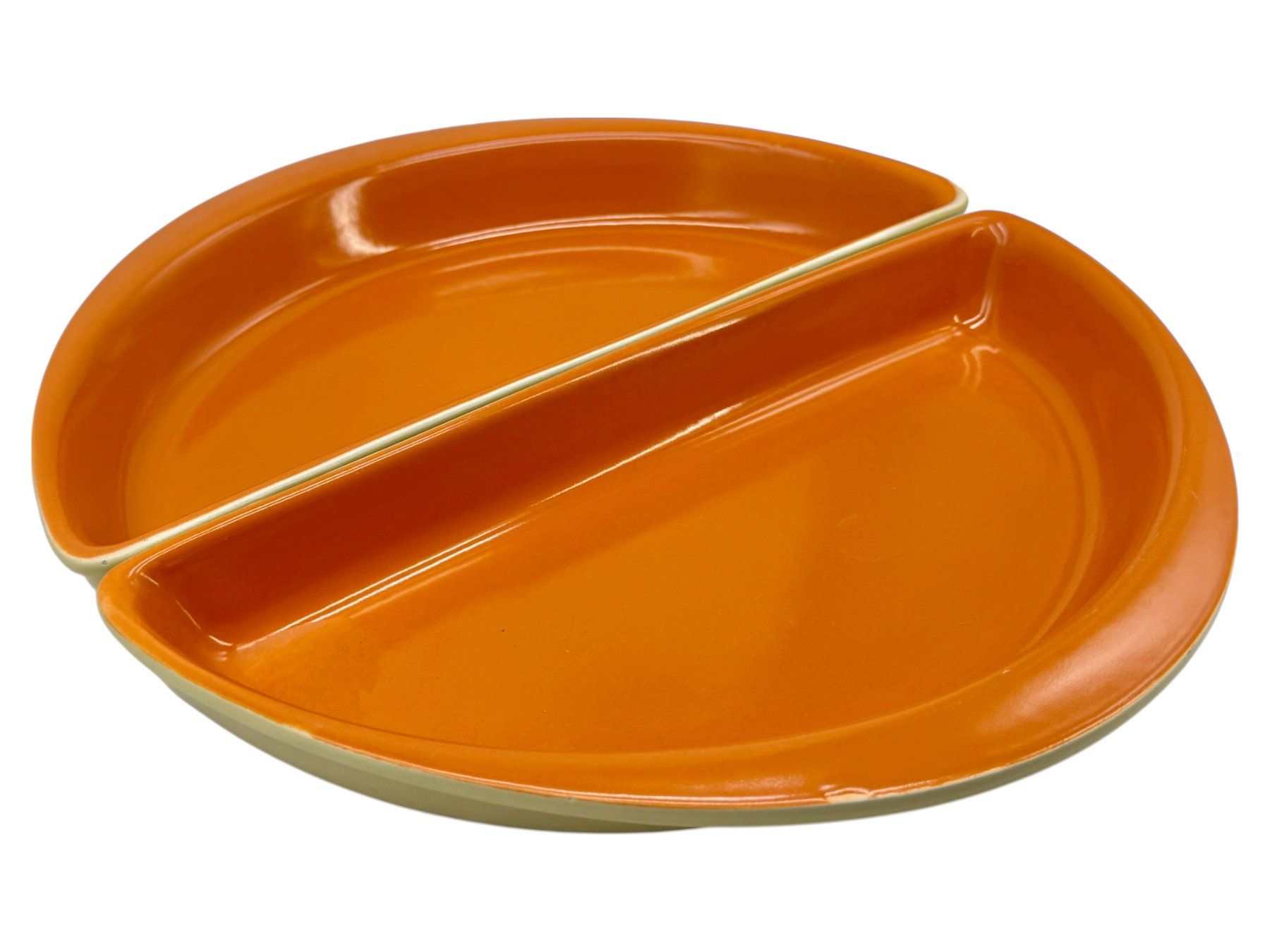 Plateaux demi lune Romano FROSECCHI céramique émaillée 1970s (D ...