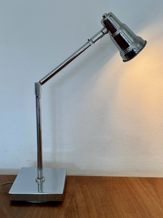 Vintage Schreibtischlampe Chrom (N.V. Flamant) Bürolampe (Gebraucht) in ...