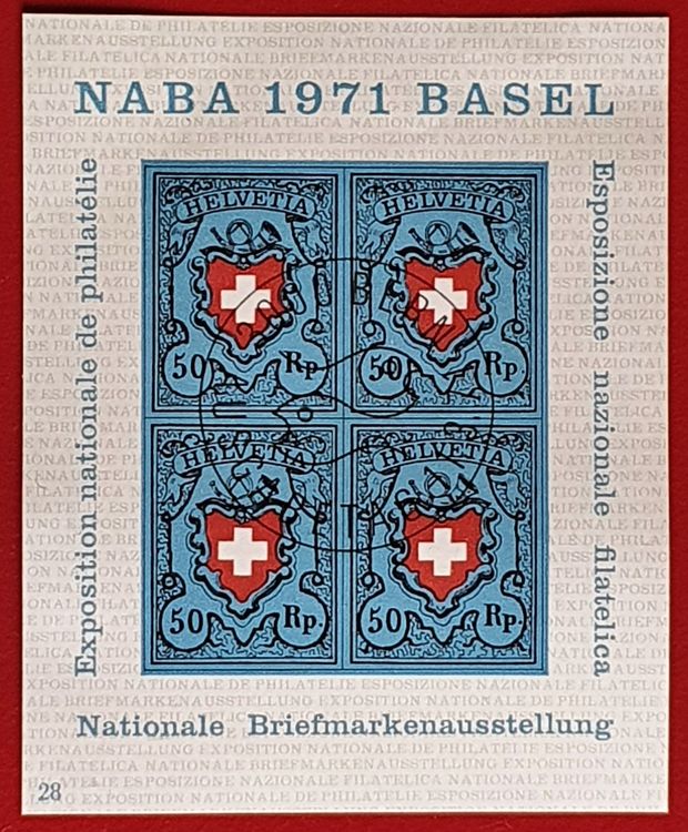 NABA 1971 BASEL BLOCK ET VOLLGUMMI NUMMER KANN ABWEICHEN (Neu (gemäss Beschreibung)) in Düdingen ...