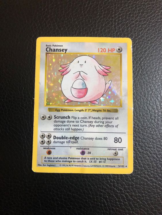 Base Set Shadowless Chansey Holo 3/102 Ab 1 (Gebraucht) in Paradiso für ...