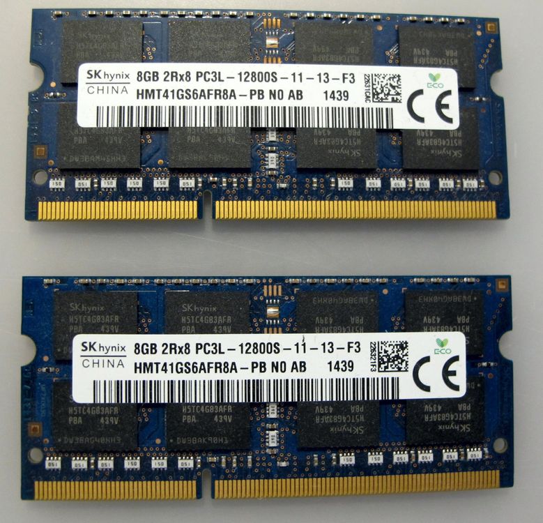RAM SK hynix 8GB 2Rx8 PC3L-12800S-11-12-F3 (Gebraucht) in Reinach AG für CHF 20 – mit Lieferung ...