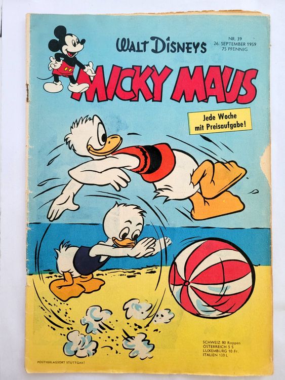 Micky Maus Heft 39 von 1959 (Gebraucht) in Schöftland für CHF 2.5 – mit ...