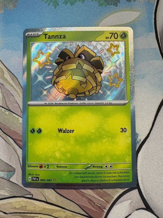 Pokémon Karte Tannza PAF DE 099/091 Shiny Baby Paldea (Gebraucht) in ...