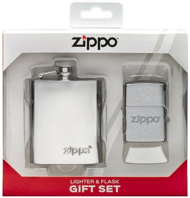 Zippo Geschenkset mit Zippo Feuerzeug und Zippo Flachmann (Neu und ...