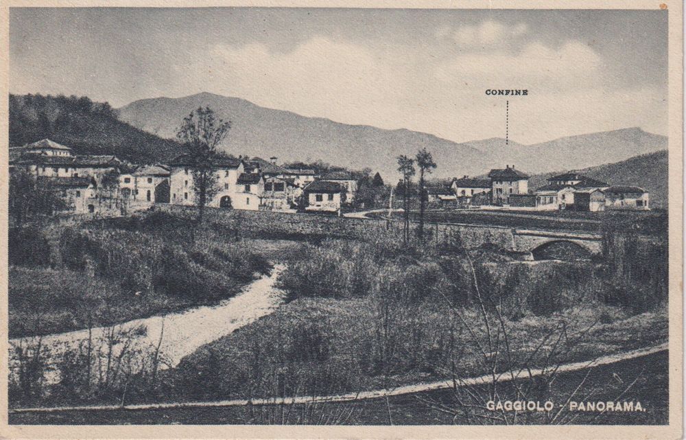 AK Gaggiolo - Panorama con confine. 1950 (Gebraucht) in Riva San Vitale ...