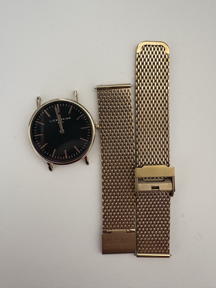 Liebeskind Watch Gold Black Minimalist 2 Straps Top! (Neu (gemäss ...