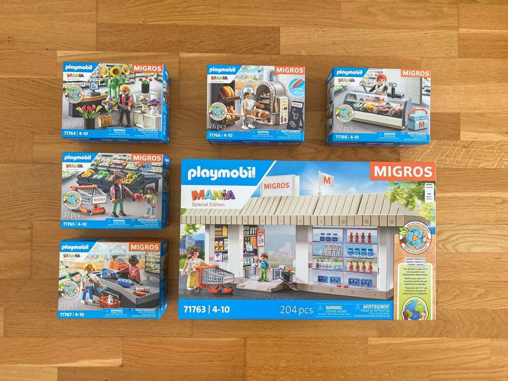 Alle 6 Playmobil Mania Migros Sets (Neu und originalverpackt) in Unterägeri für CHF 201 – mit ...