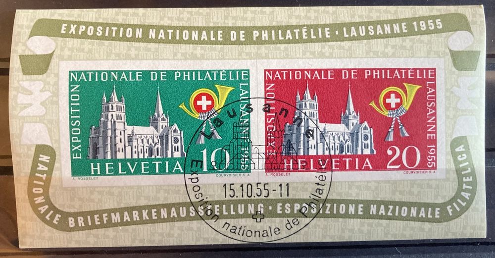 Lausanne Block 1955 W35 gestempelt, SBK 80 Fr. (Gebraucht) in Flawil für CHF 12 – mit Lieferung ...