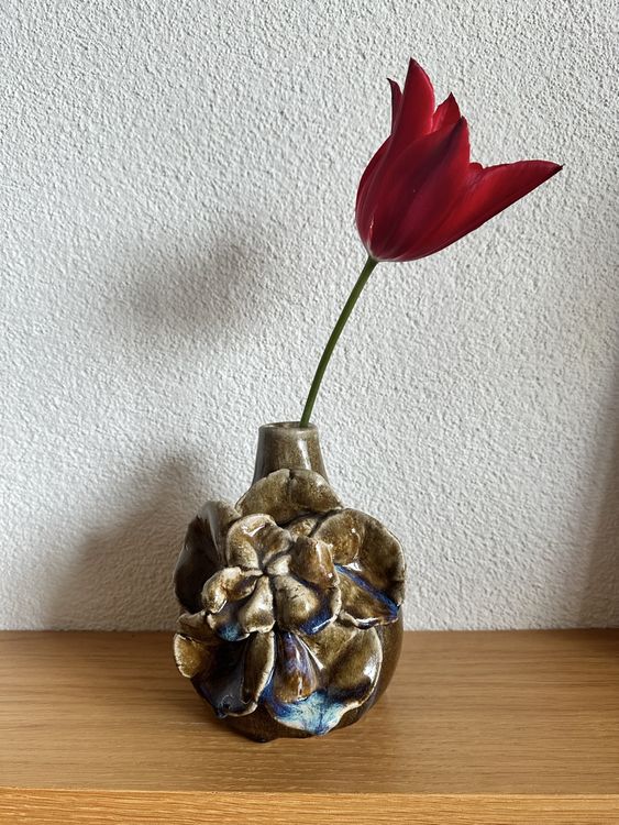 Vintage ceramic vase in brown and blue shades (Gebraucht) in Stäfa für ...