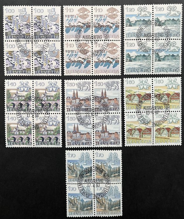 Tierkreiszeichen, Landsschaften 1982/86, Viererblocks (Neu (gemäss Beschreibung)) in Buttisholz ...