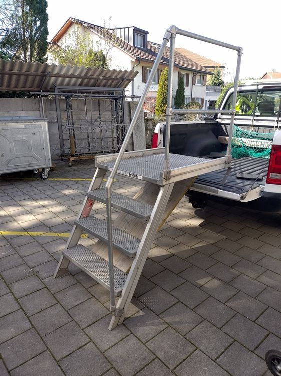 Treppe Alu/Stahl HACA VarioStep-System 4 Tritte Podest (Gebraucht) in ...