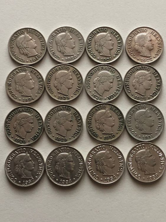 Lot mit 16 Stk. 10 Rp. ab 1919 (Gebraucht) in Schötz für CHF 5 – mit Lieferung auf Ricardo kaufen