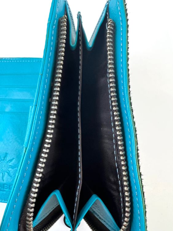 GABS Leder-Portemonnaie Türkis/Grün Leopardenmuster (Gebraucht) in für ...