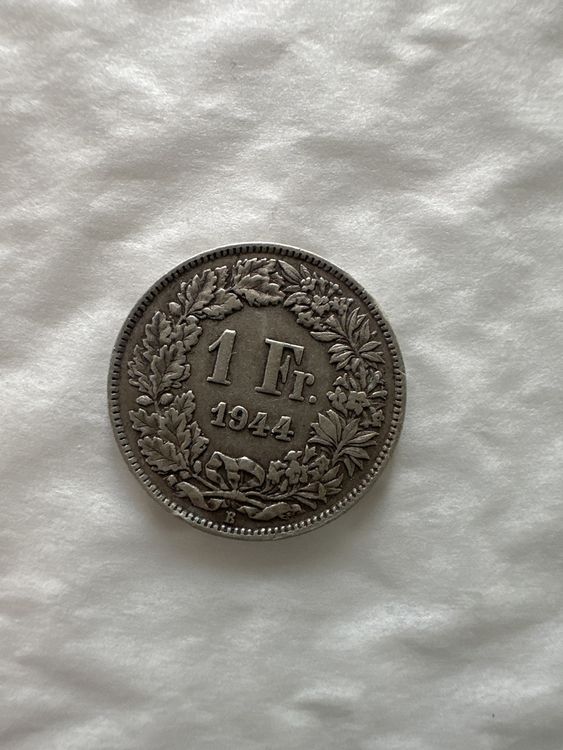 Silbermünze 1 Franken Helvetia 1944 Schweiz Swiss Franc (Gebraucht) in Bern für CHF 4 – mit ...