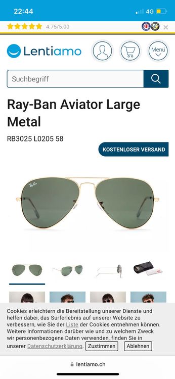 Ray-Ban "Aviator" Sonnenbrille | Kaufen auf Ricardo