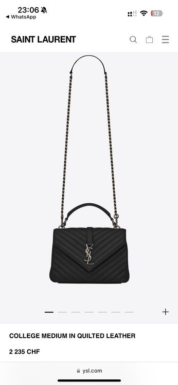YSL College Medium in quilted leather | Kaufen auf Ricardo