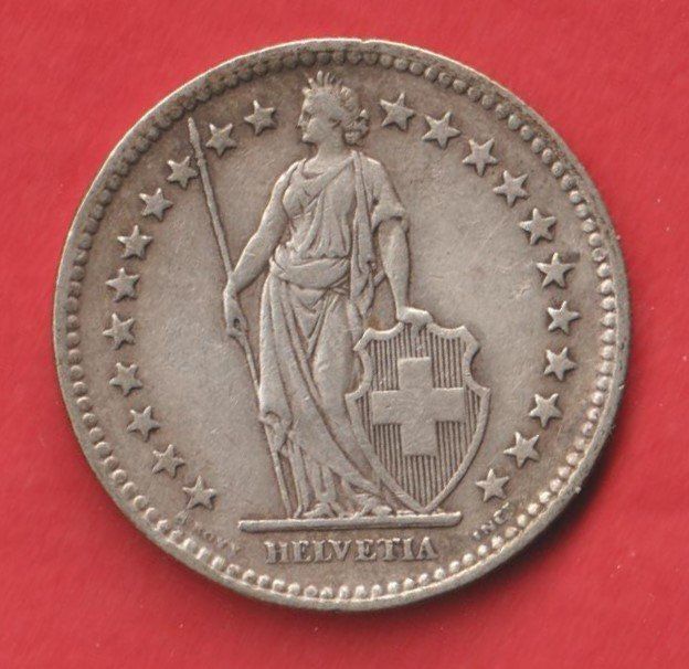 2 Franken 1945 B (Silber) Natürliche Patina (ungereinigt) (Gebraucht) in Oensingen für CHF 13 ...