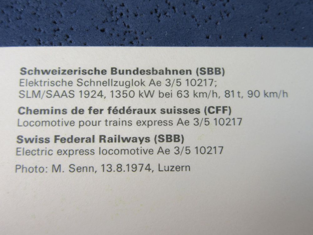 AK SBB E-SCHNELLZUG-LOK Ae3/5 SLM/SAAS | Kaufen auf Ricardo