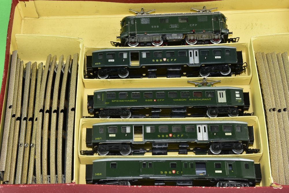 🔴 MÄRKLIN H0 -RE 800- 1952 SBB + WAGEN UND OVP SAMMLERSTÜCK (Gebraucht ...