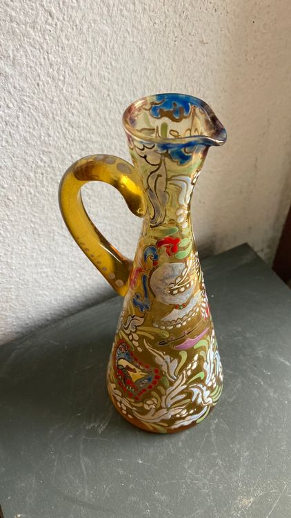 Carafe ancienne émaillée à la main alte Karaffe handgemalt (Gebraucht ...