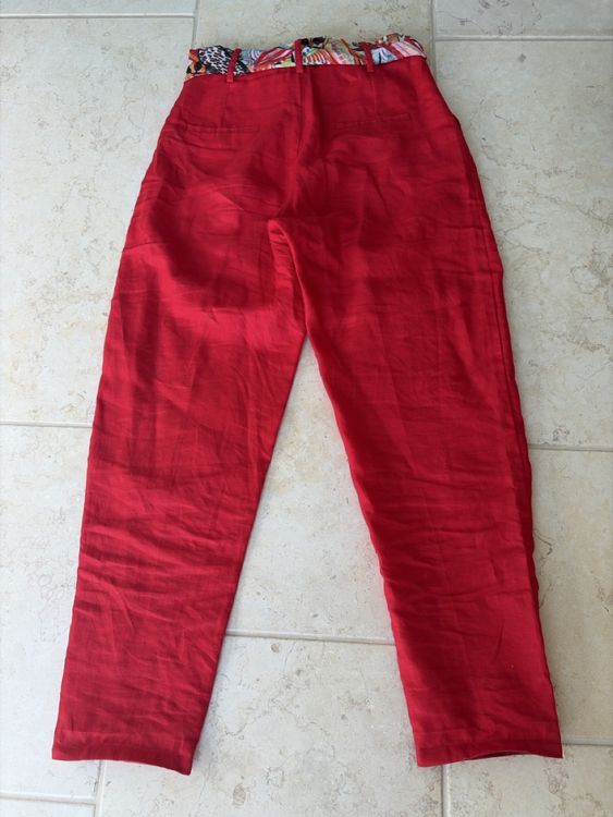 Rote Leinen Hose Mango – Gr. 38 (Gebraucht) in Arosa für CHF 29 – mit ...