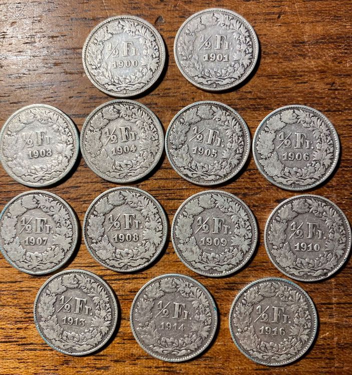 Schweizer Münze 50 Rappen 1900 bis 1916 (Gebraucht) in Zäziwil für CHF ...