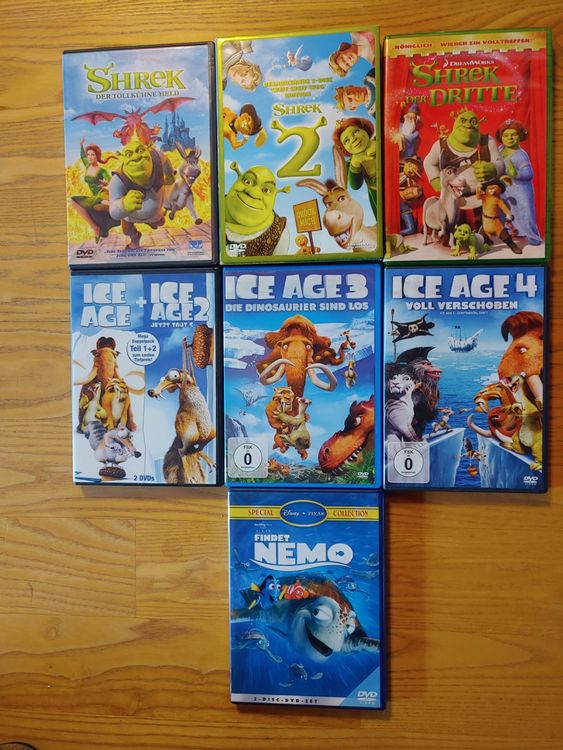 Zeichentrickfilme - Shrek 1-3, Ice Age 1-4 & Findet Nemo | Kaufen auf ...