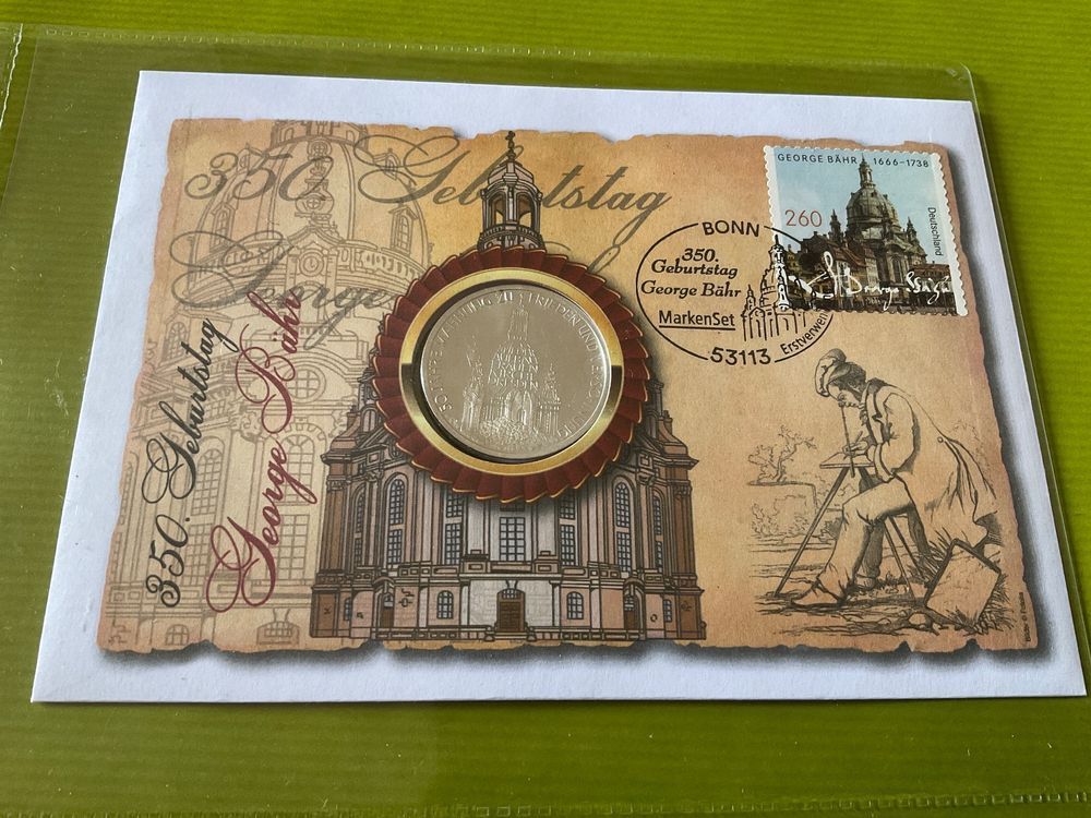 10 DM GEDENKMÜNZE 350 GEBURTSTAG GEORGE BÄHR | Kaufen auf Ricardo