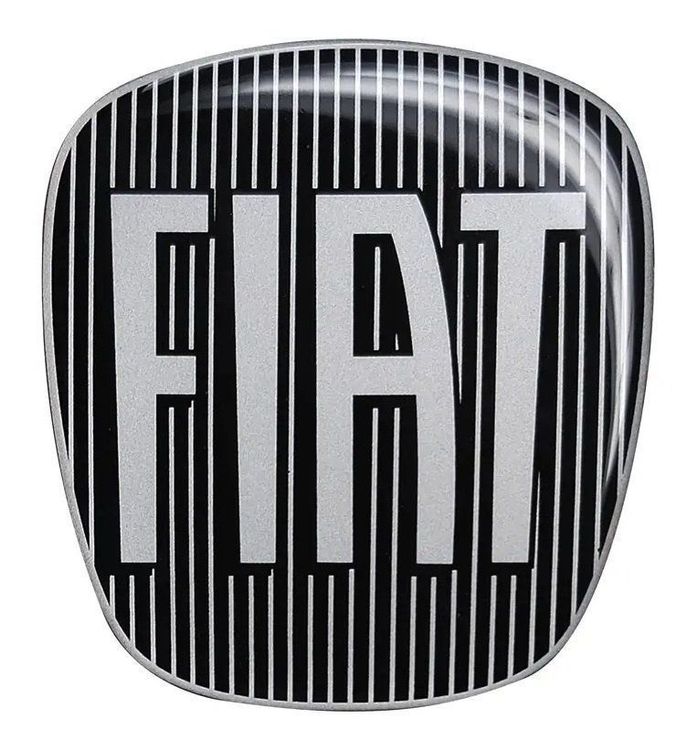 Fiat Ersatz Logo Emblem Aufkleber 90mm Black (Art. 14188) | Kaufen auf ...