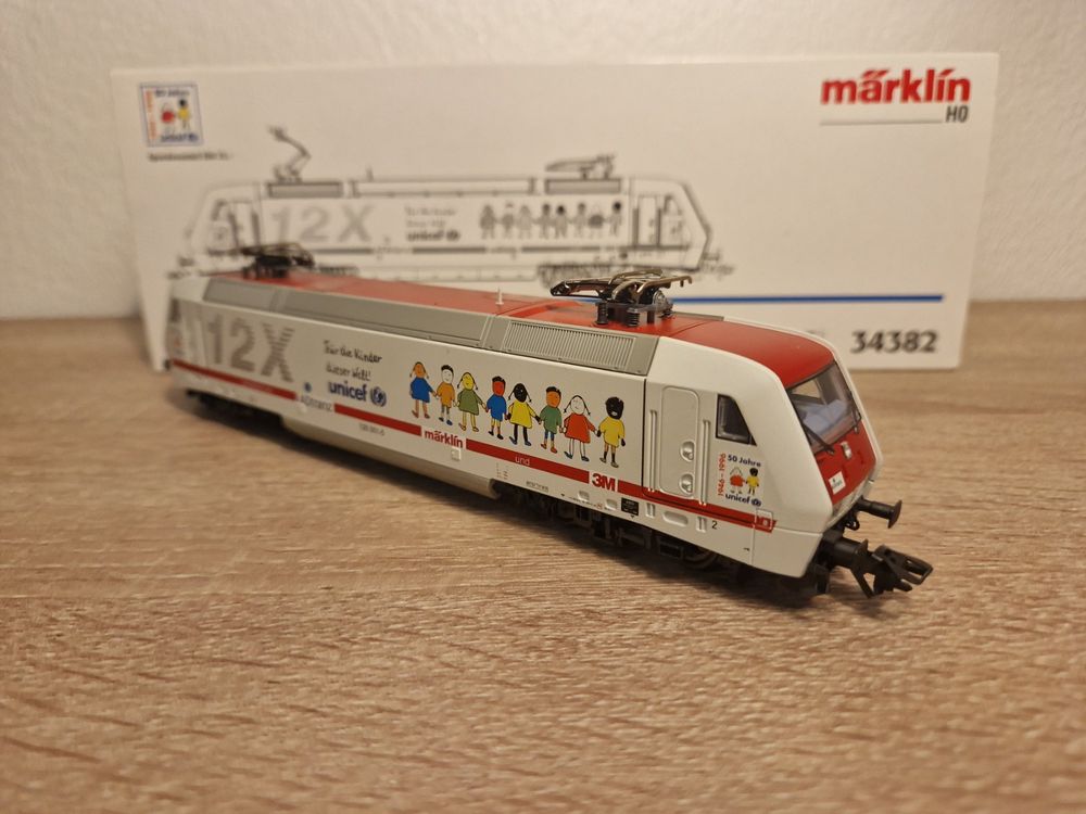 Märklin 34382 E-Lok BR 128 Unicef H0 OVP NEU (Neu und originalverpackt ...