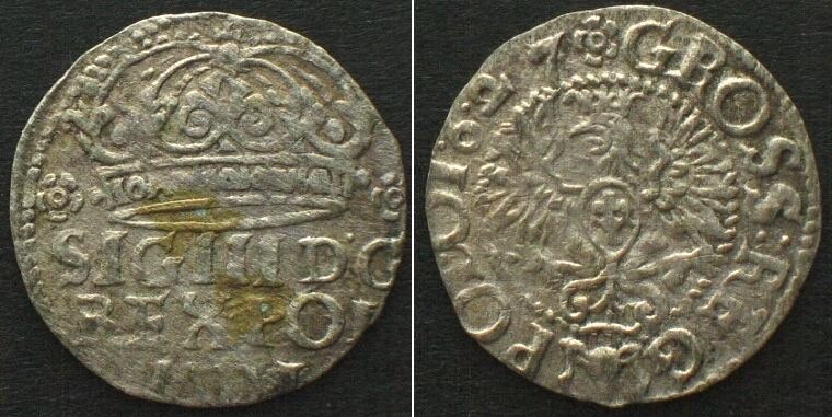 POLEN Groschen 1627, Bromberg, SIGISMUND III. Silber vz+! (Gebraucht ...