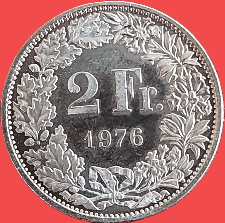 2 Franken 1976 stgl. / aus Münzsatz (Neu (gemäss Beschreibung)) in Arch für CHF 7 – mit ...