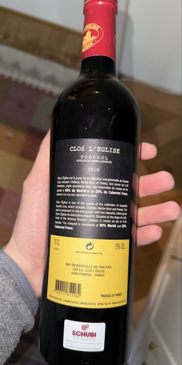 Clos L'Eglise Pomerol 2018 - Exzellenter Rotwein! (Neu und ...