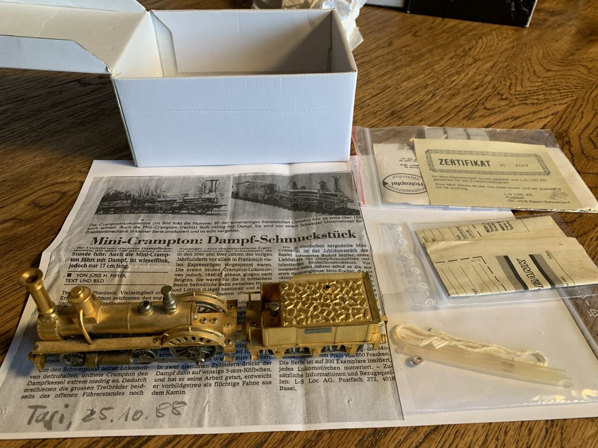 3 echt Dampfmodelle in HO, vergoldet,Zubehör, Zertifikat,My3 (Gebraucht ...