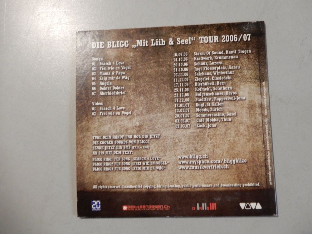 Bligg - Mit Liib & Seel (Promo Snippet CD) (Gebraucht) in Erstfeld für ...